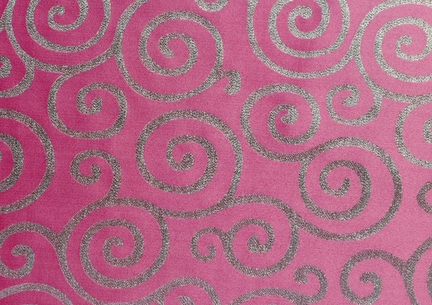 Products | Metallic Scroll, Pink Silver 90"x90" Linen